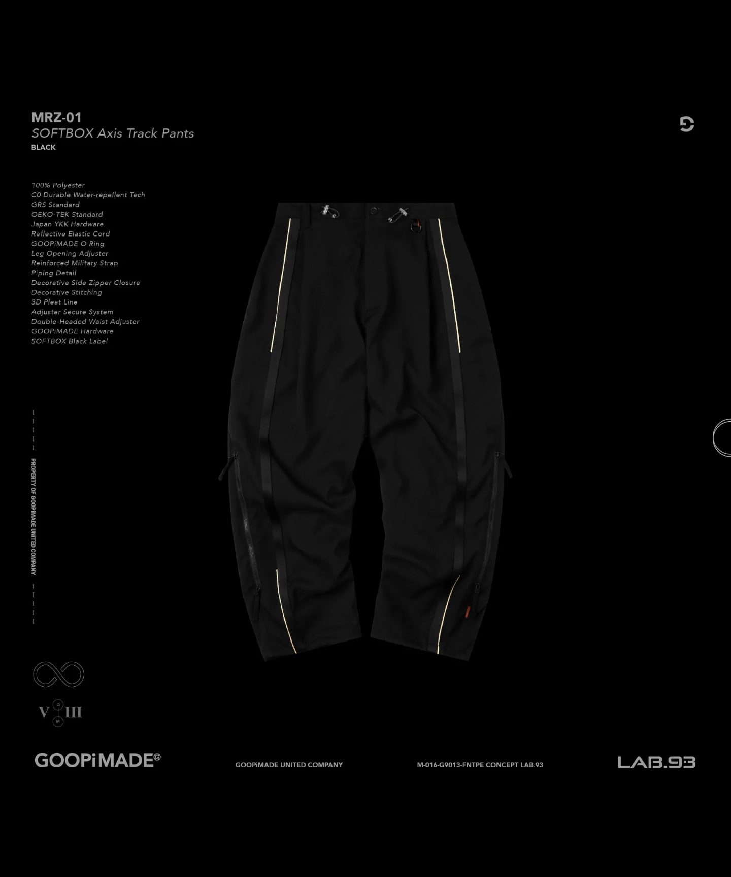 TW GOOPiMADE 14 Axis Track PT**每人限購一件｜GOOPiMADE｜UNITED ARROWS LTD. 官方購物網站