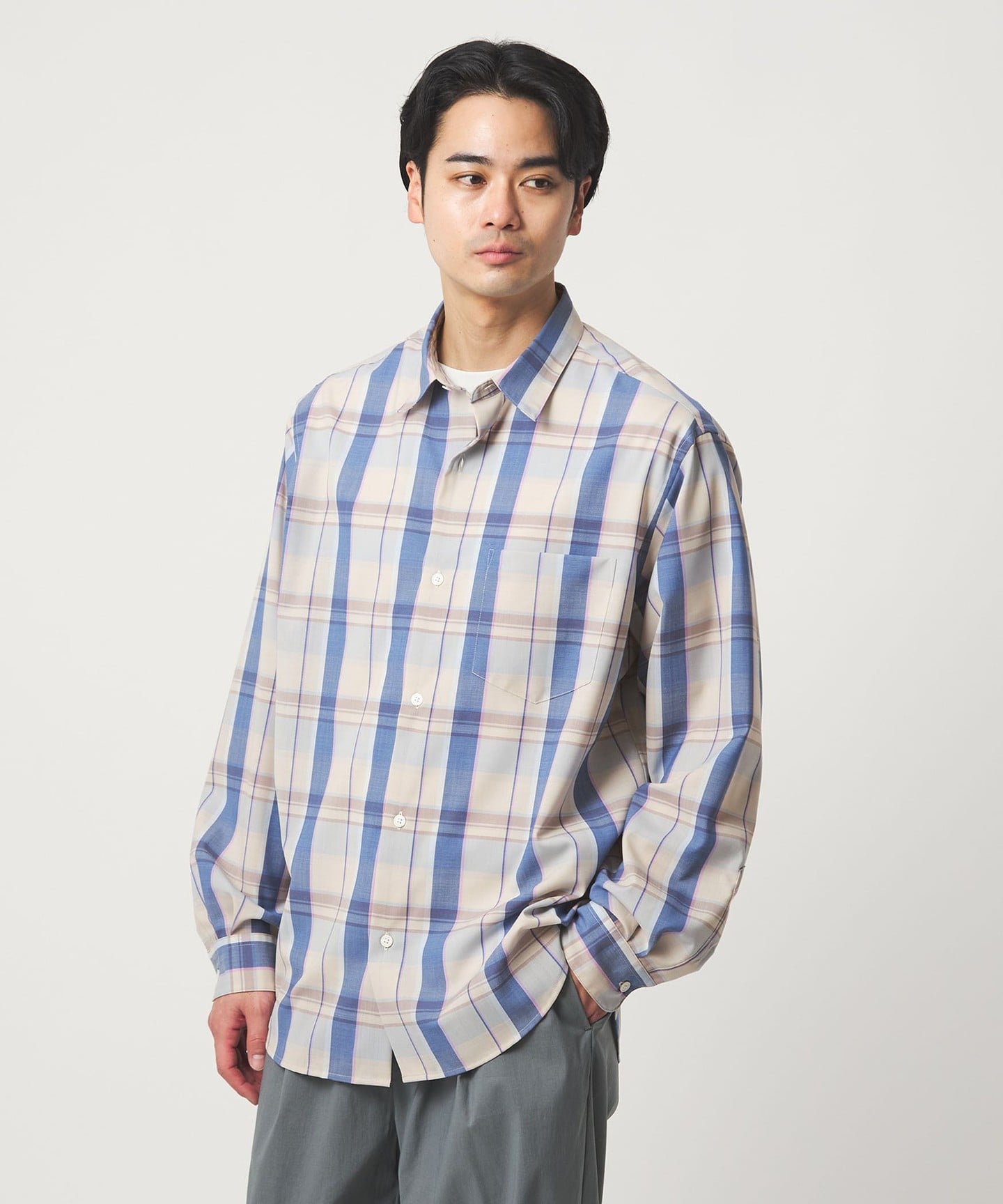 輕薄彈性 JUST LOOSE 襯衫｜green label relaxing｜UNITED ARROWS LTD. 官方購物網站