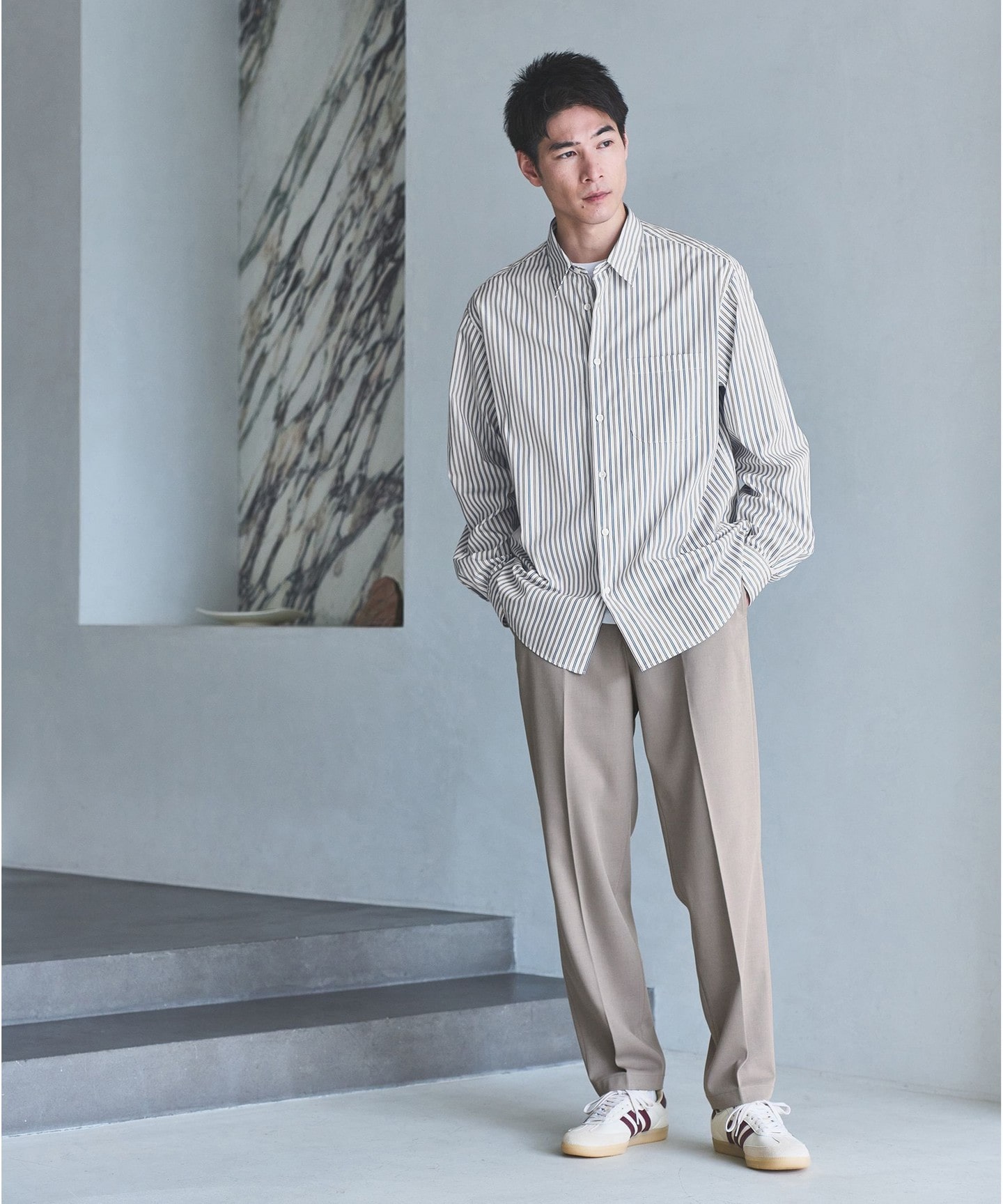 THOMAS MASON JUST LOOSE 標準領襯衫｜green label relaxing｜UNITED ARROWS LTD ...