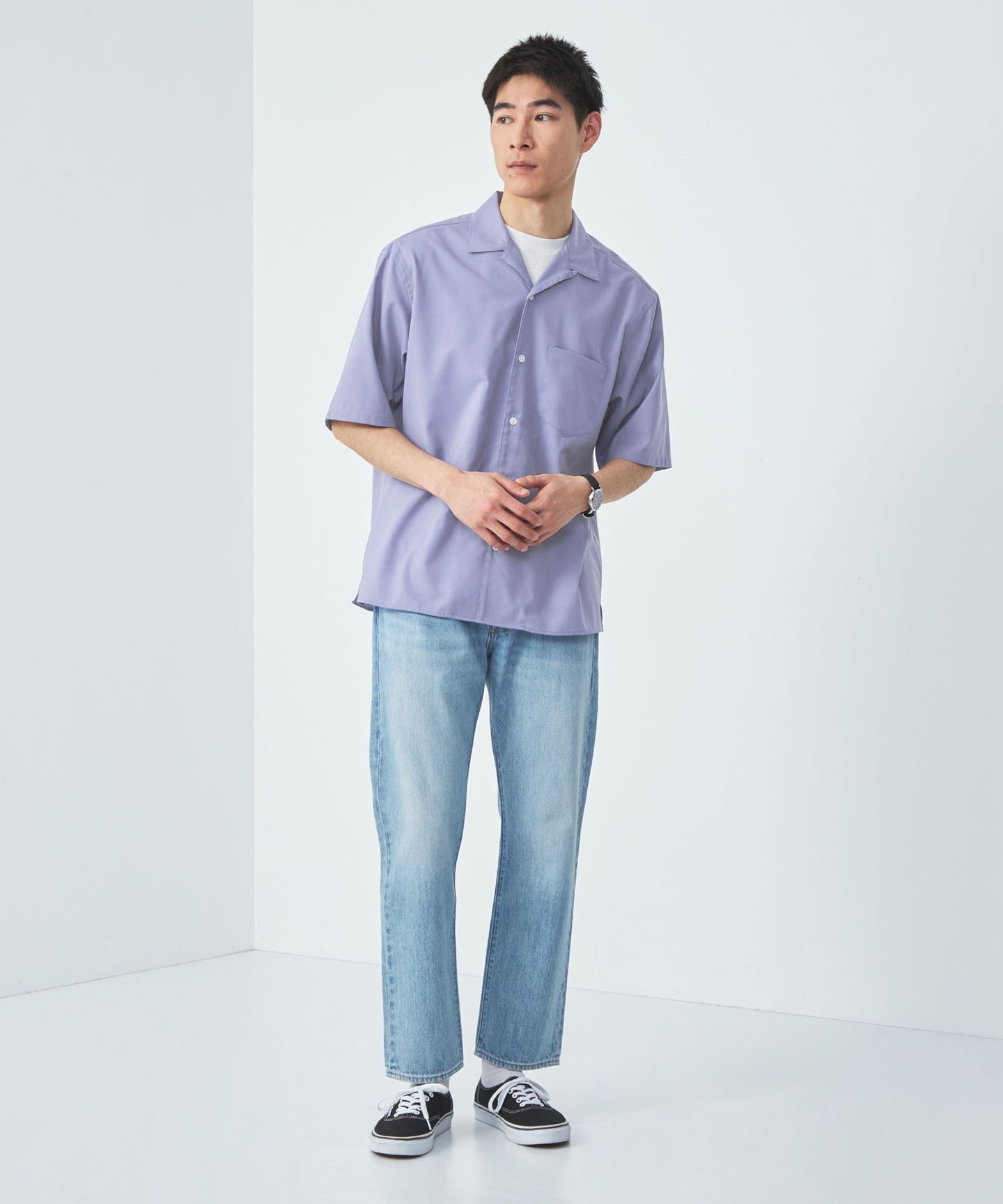 JUST LOOSE 輕薄開領彈性襯衫｜green label relaxing｜UNITED ARROWS LTD. 官方購物網站