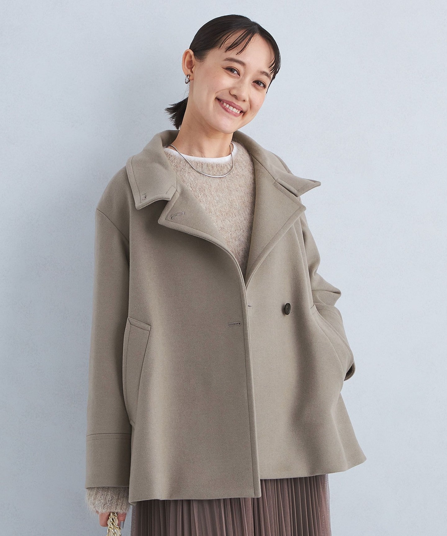 SENTDALE WOOL 立領中長版大衣｜outlet green label relaxing｜UNITED ARROWS LTD. 官方購物網站