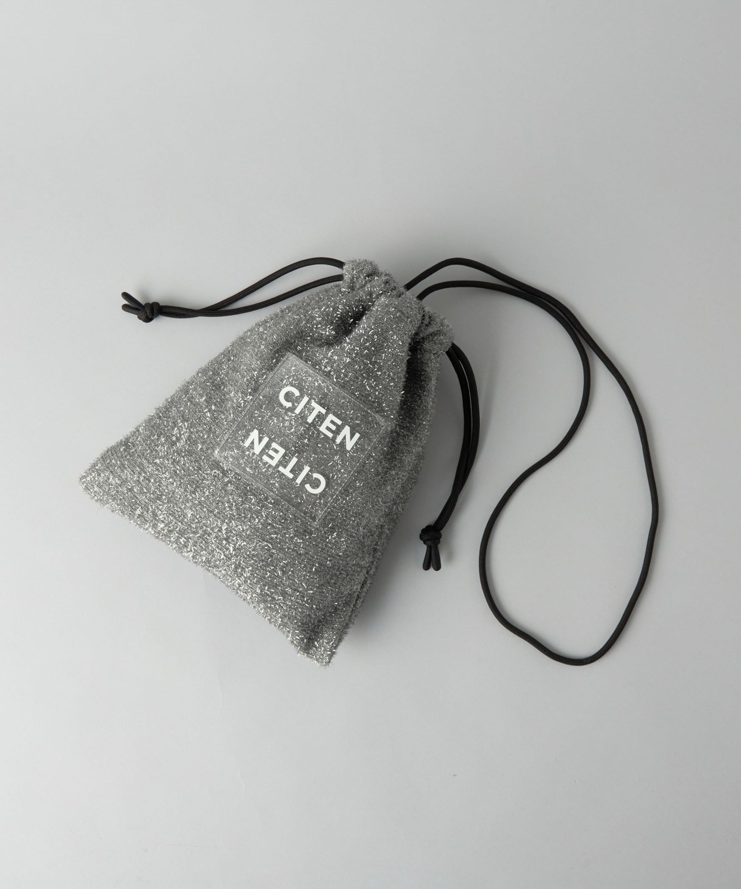 ＜CITEN＞金蔥針織透明LOGO束口單肩包｜CITEN｜UNITED ARROWS LTD. 官方購物網站