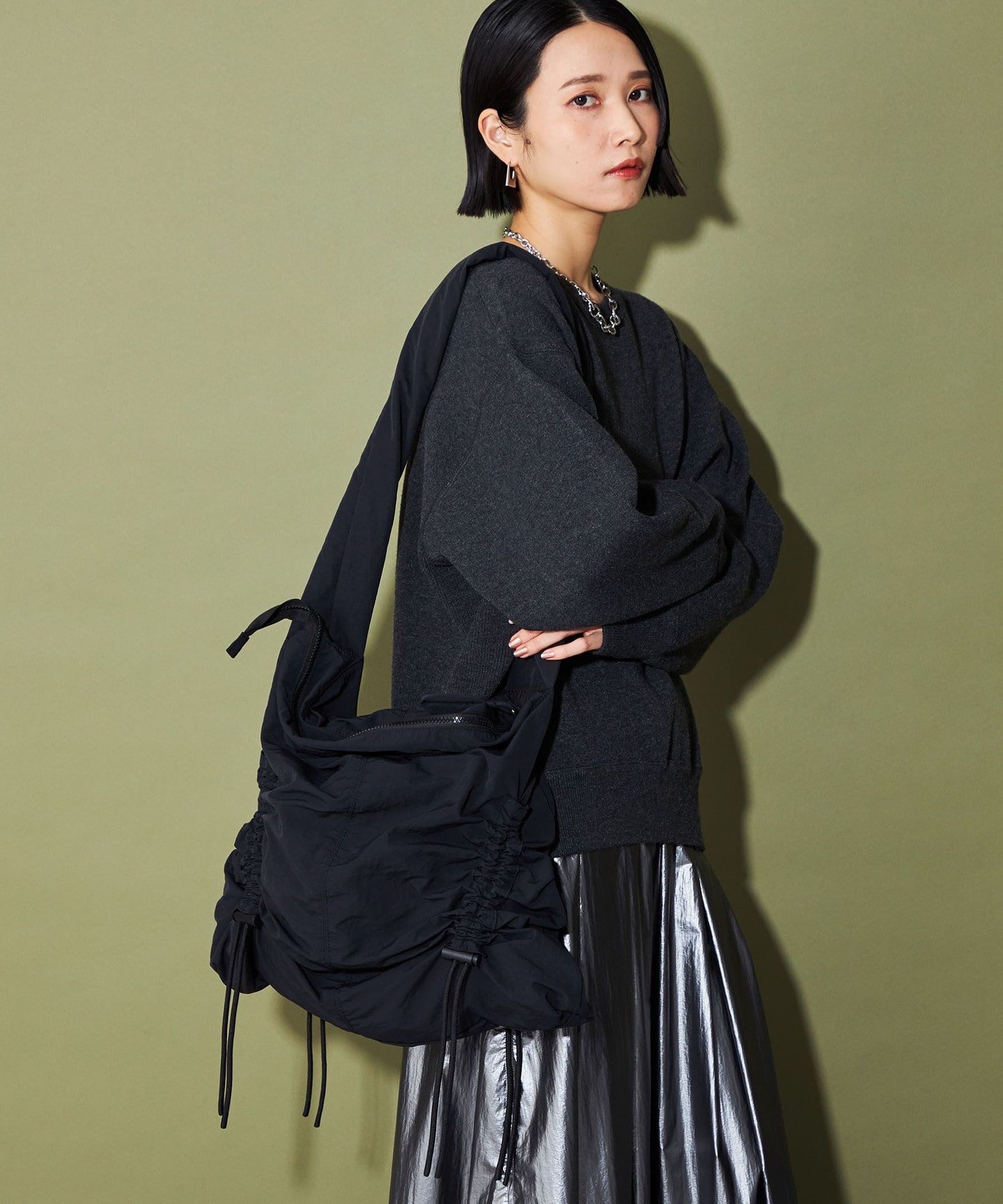 ＜CITEN＞縮褶抽繩大單肩包｜CITEN｜UNITED ARROWS LTD. 官方購物網站