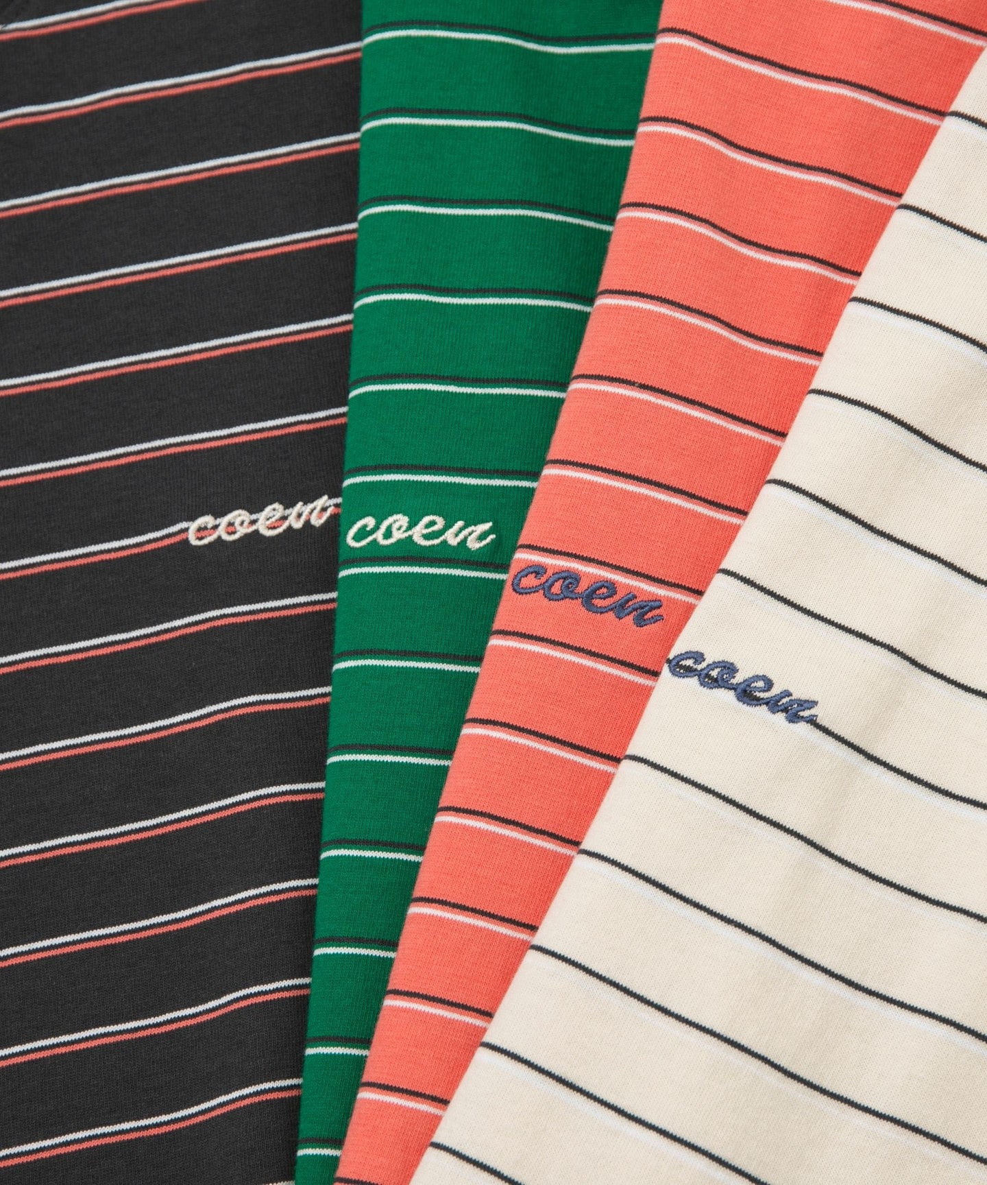 USA美國棉coen LOGO橫條紋T恤｜coen｜UNITED ARROWS LTD. 官方購物網站
