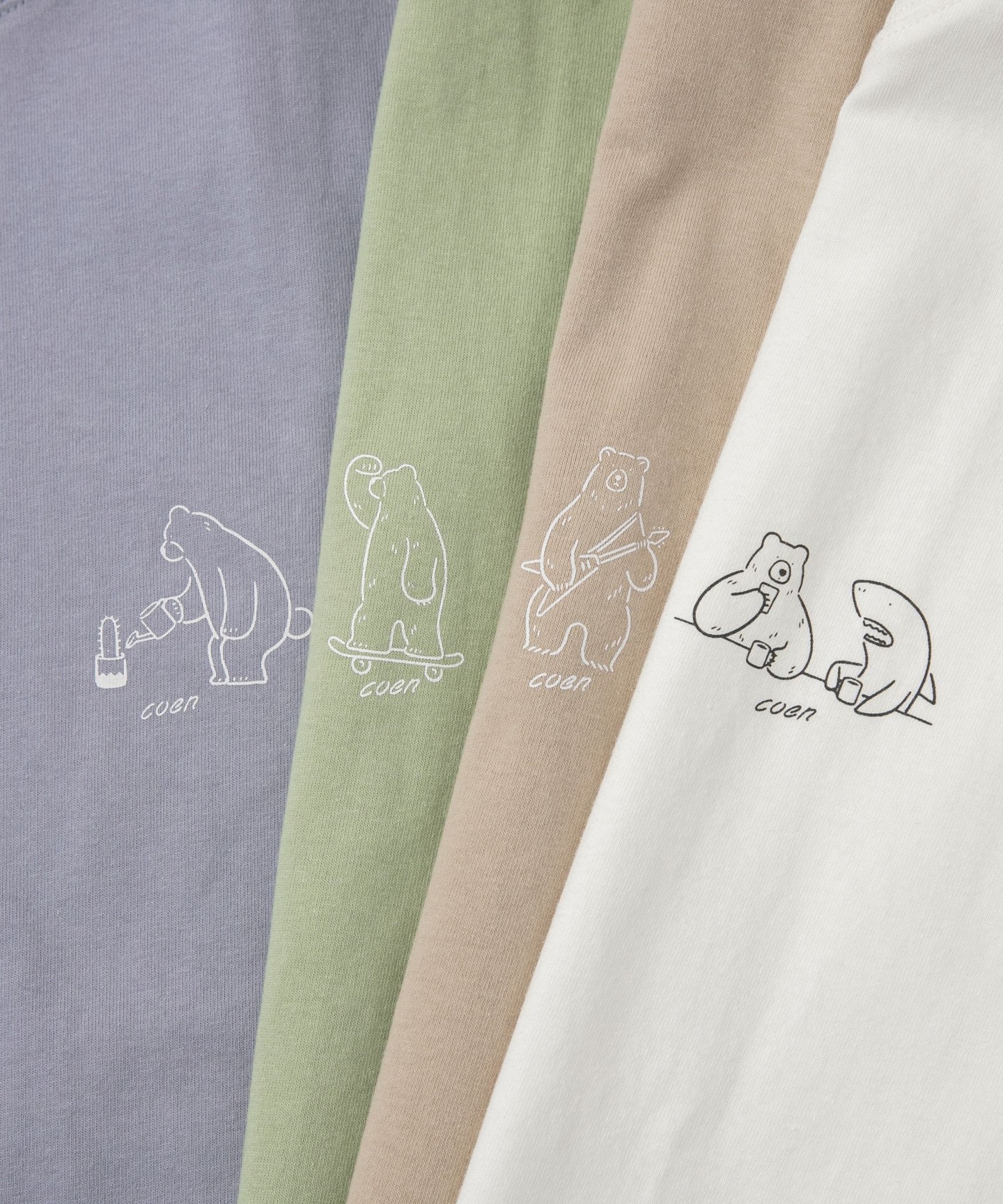 RYO KANEYASU × coen 小熊印花T恤｜outlet coen｜UNITED ARROWS LTD. 官方購物網站