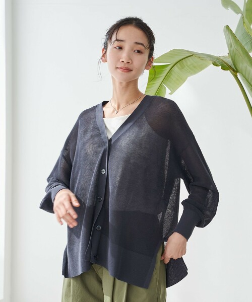 SARACO 單畦編V領針織外套｜outlet coen｜UNITED ARROWS LTD. 官方購物網站
