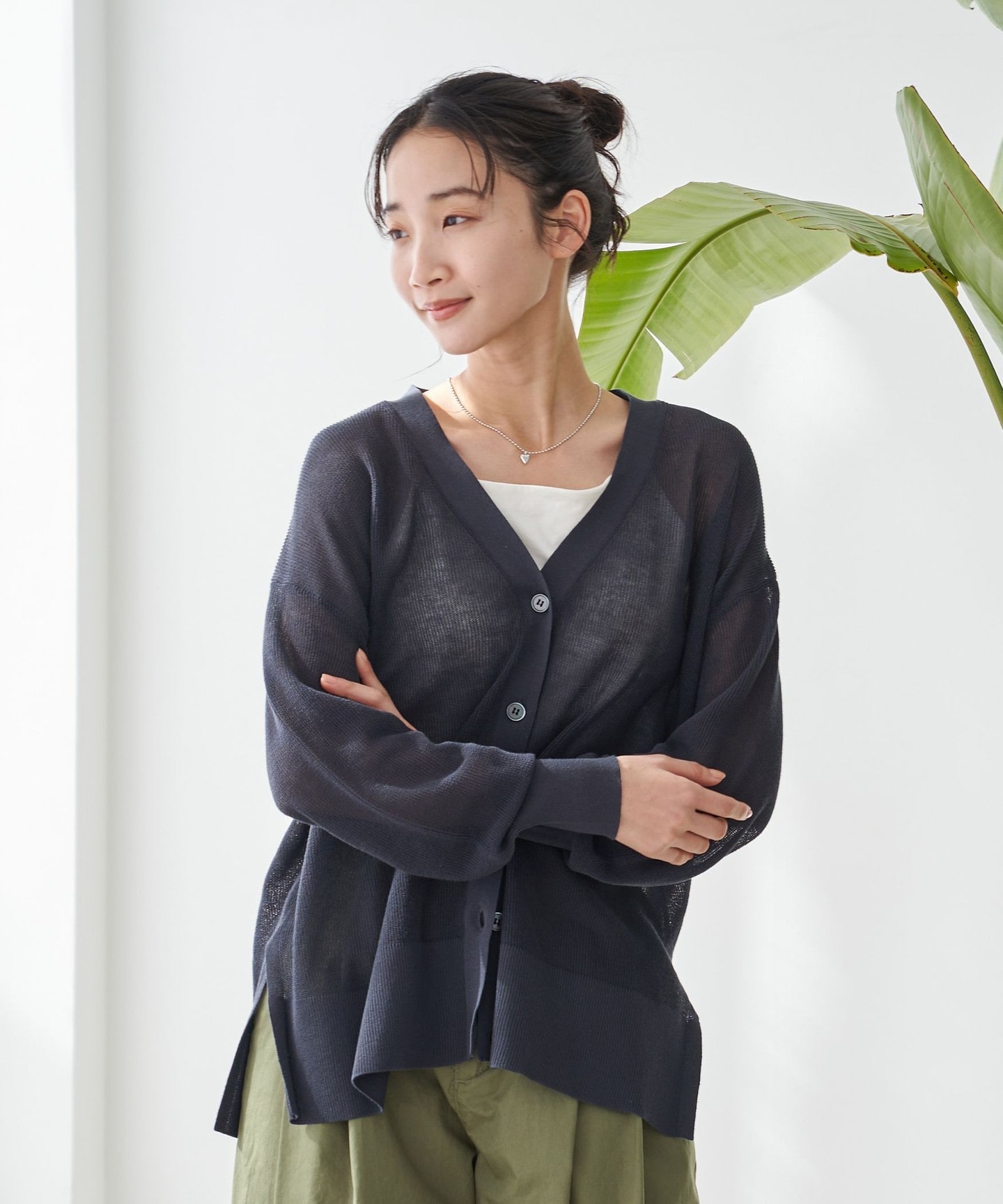 SARACO 單畦編V領針織外套｜outlet coen｜UNITED ARROWS LTD. 官方購物網站