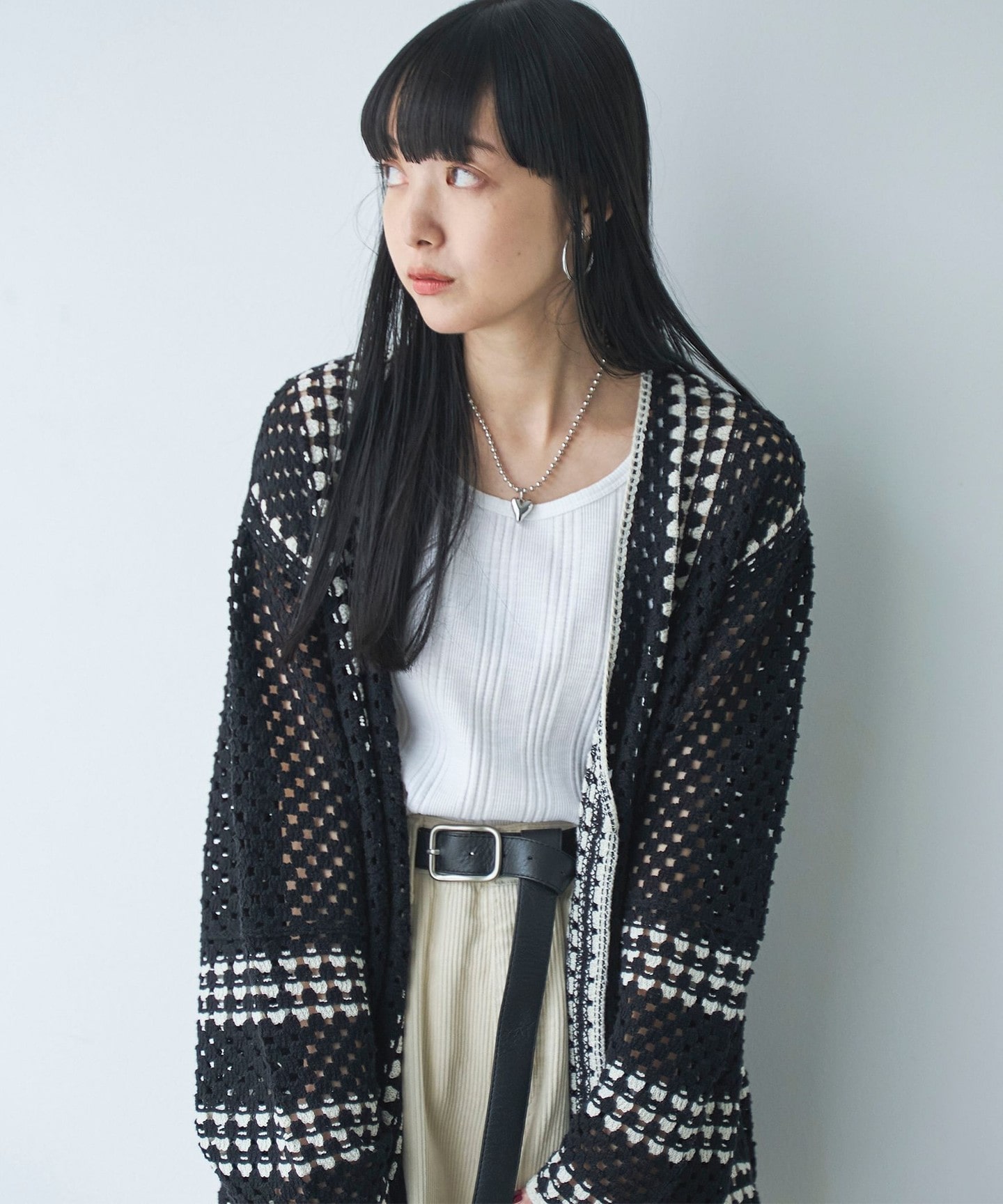 鉤針V領開襟外套｜coen｜UNITED ARROWS LTD. 官方購物網站